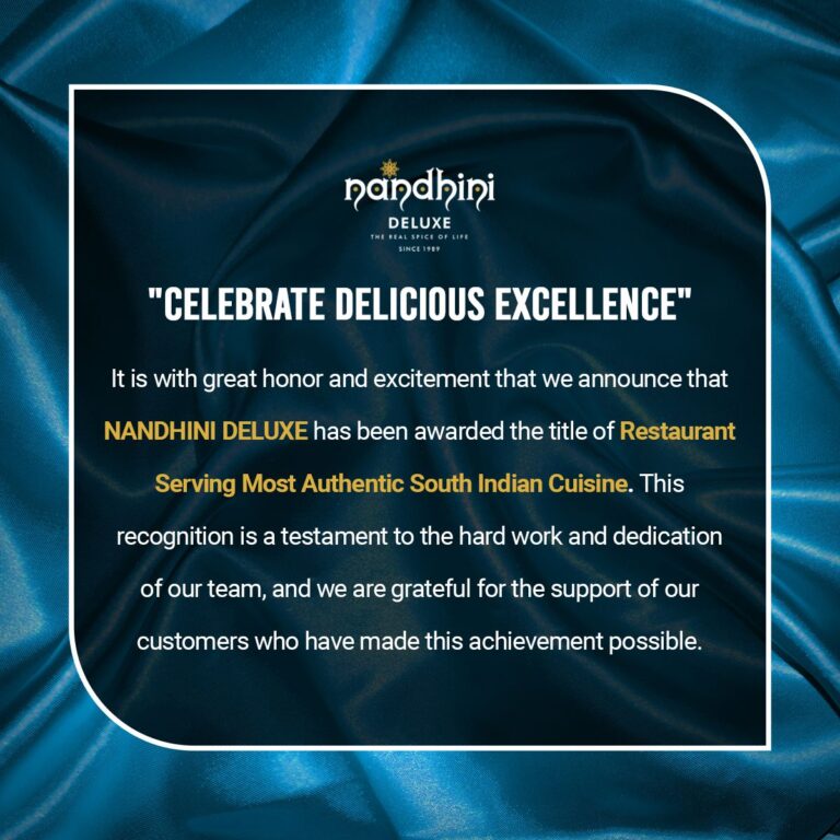 About Nandhini Deluxe | 36 Years as Bangalore’s Andhra Icon